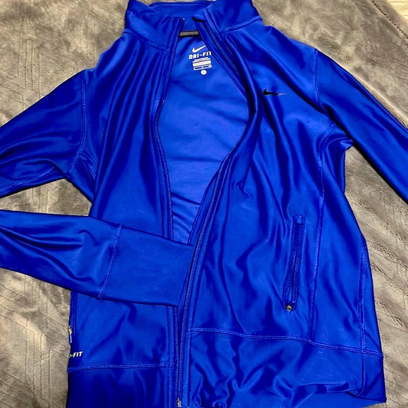 Nike | Jackets & Coats | Royal Blue Running Jacket | Poshmark